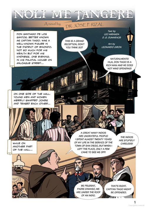 Noli Me Tangere Comics by José Rizal, D.G. Dumaraos, and Leo Miranda ...