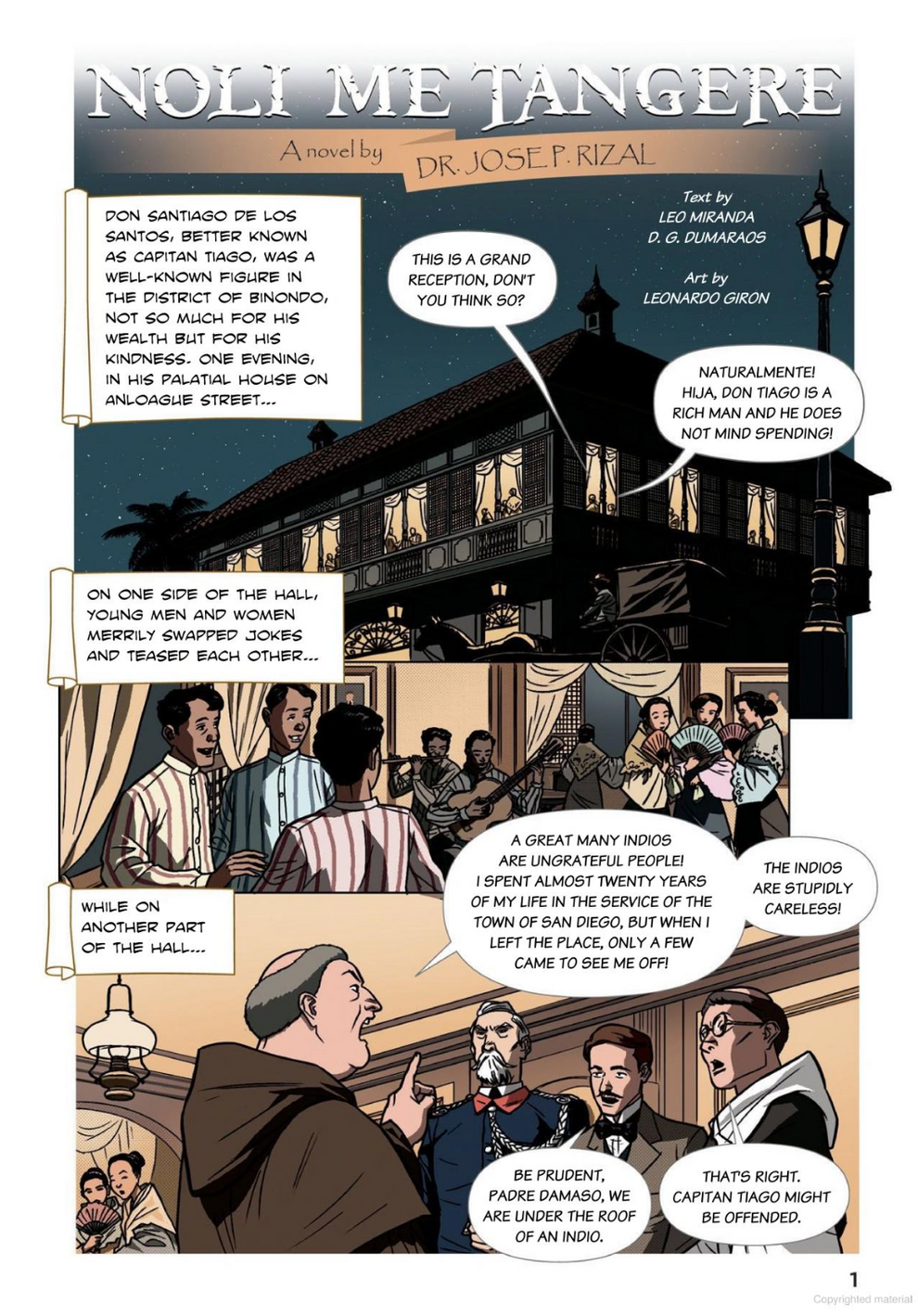 Noli Me Tangere Comics by José Rizal, D.G. Dumaraos, and Leo Miranda ...